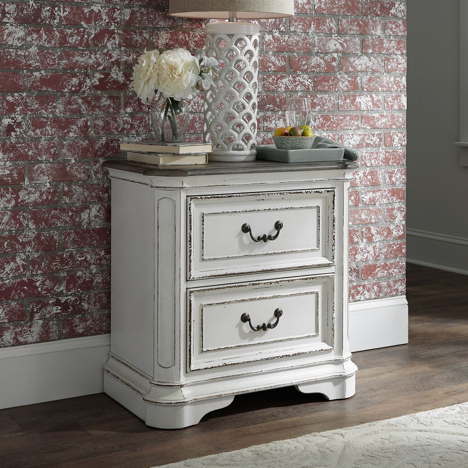 Magnolia Manor Two Drawer Nightstand | Fig and Fern Home Collection 102 ... Magnolia Manor Two Drawer Nightstand | Fig and Fern Home Collection 102 ...
